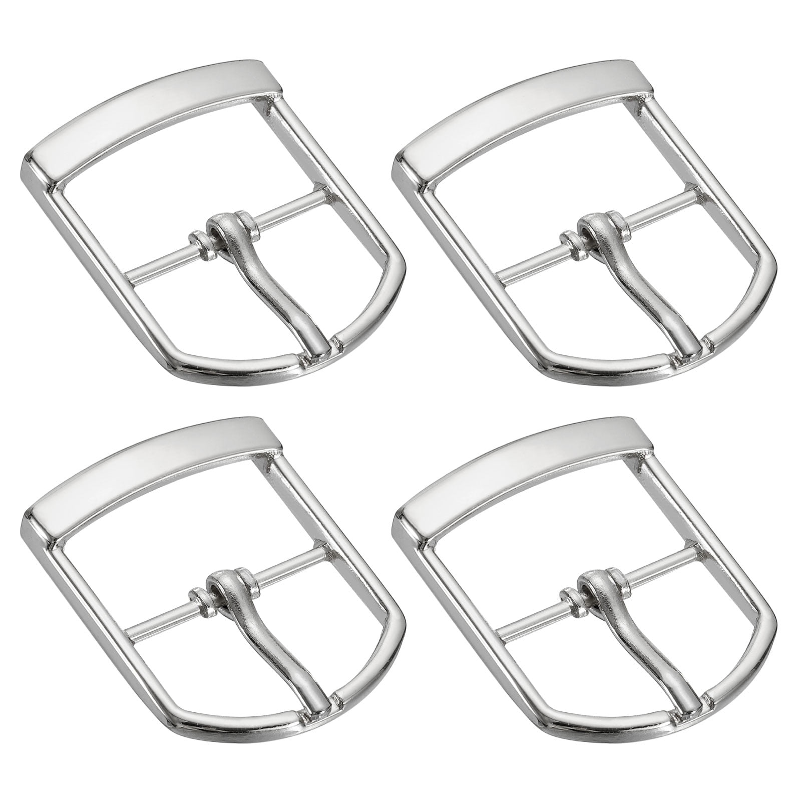 Uxcell 4Pack 0.98" Single Prong Belt Buckle Oval Center Bar Buckles for ...