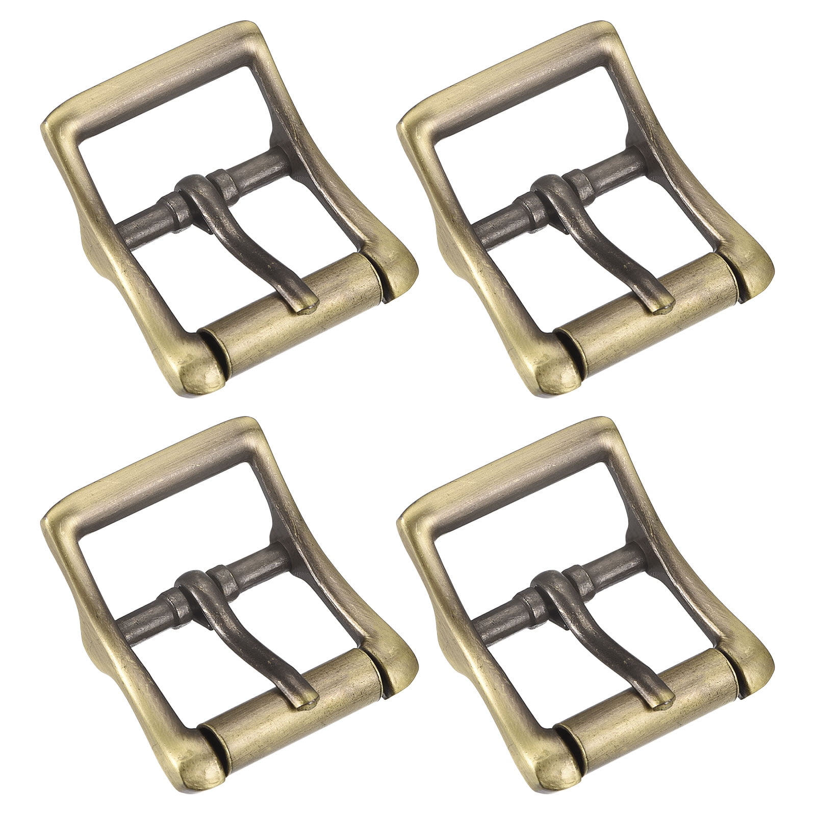 Uxcell 4Pack 0.98" Single Prong Belt Buckle Square Center Bar Buckles ...