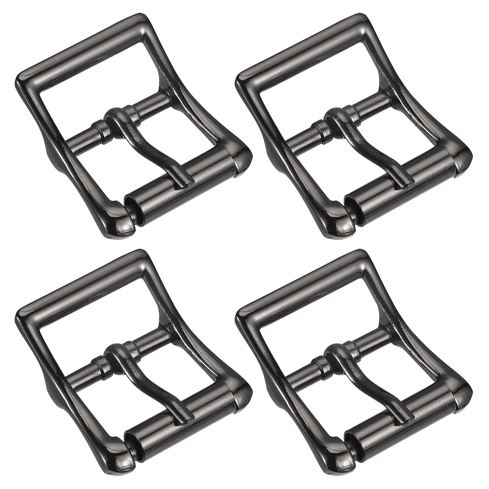Uxcell 4Pack 0.98" Single Prong Belt Buckle Square Center Bar Buckles ...