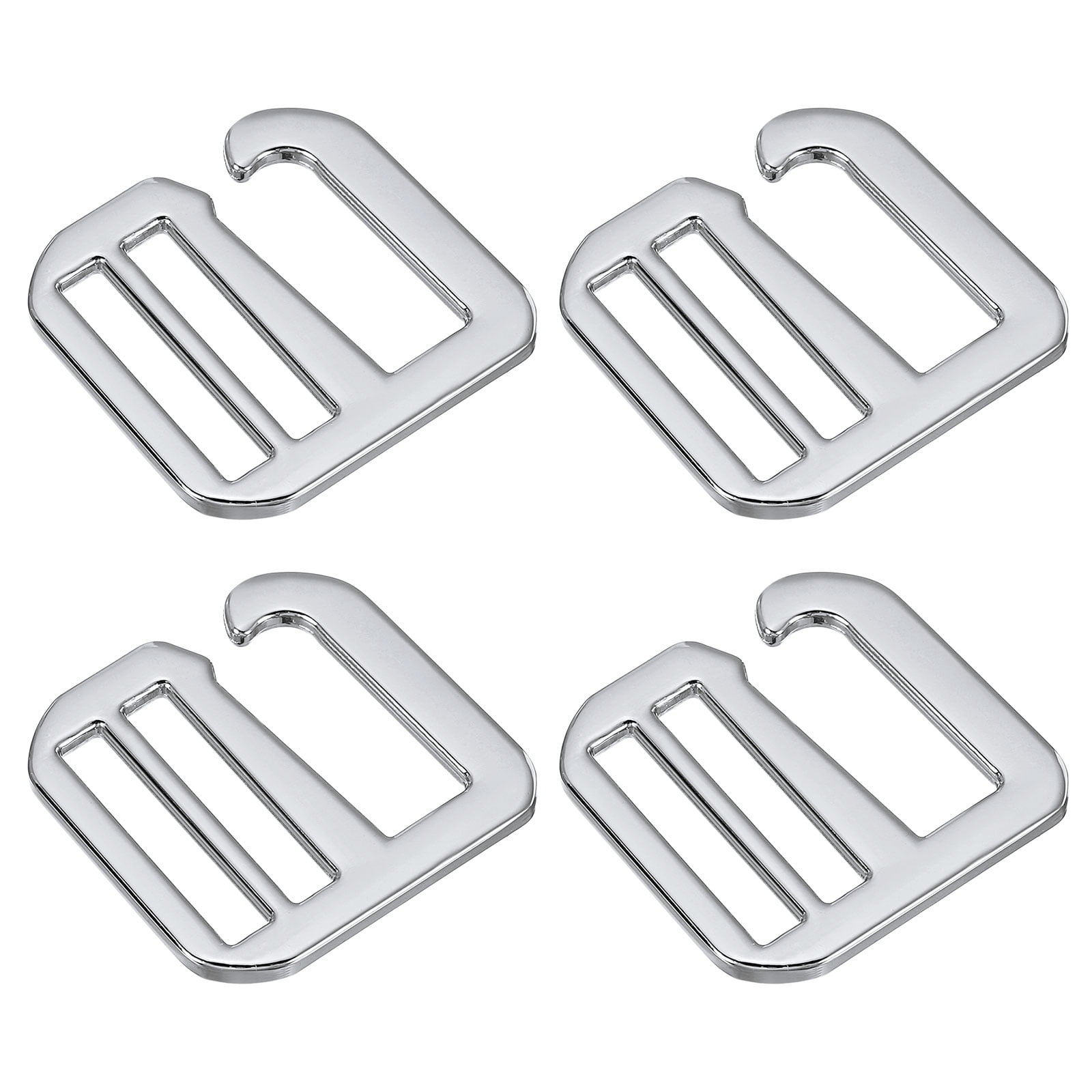 Uxcell 4Pack 1.02" Metal G-Hook Buckles Adjustable Flat Tri-Glide Slide ...