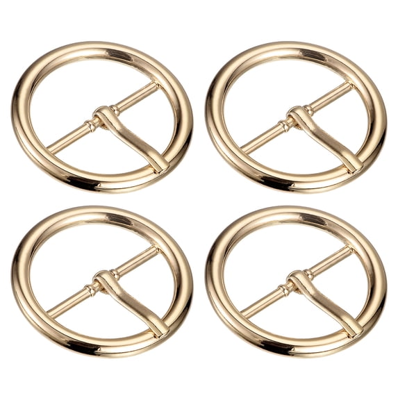 Uxcell 4Pack 1.18" Single Prong Belt Buckle Round Center Bar Buckles ...
