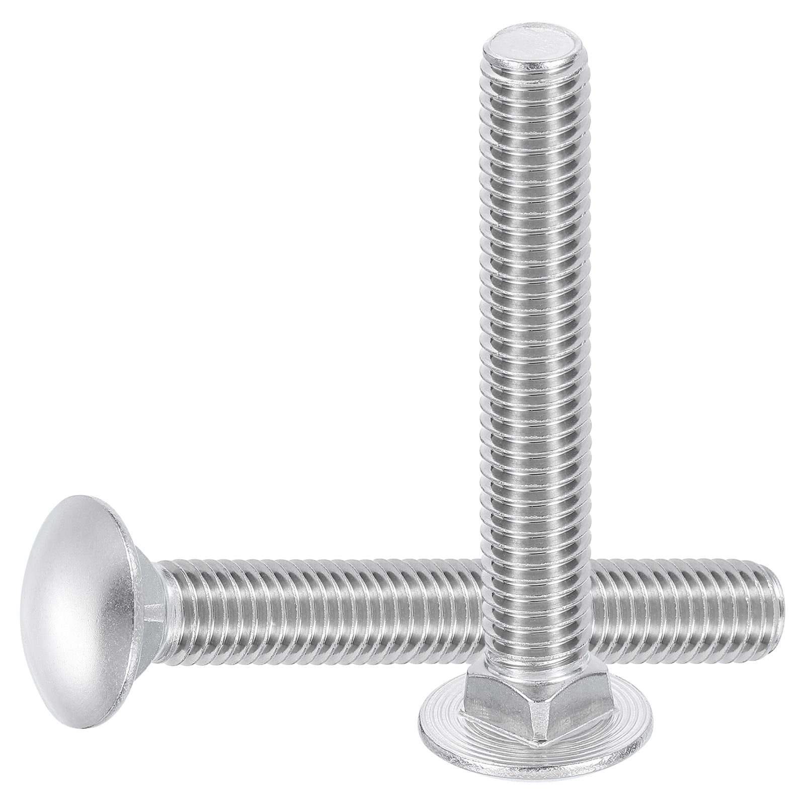 Uxcell 4Pack 1/2"-13x5" Stainless Steel Carriage Bolts Round Head ...