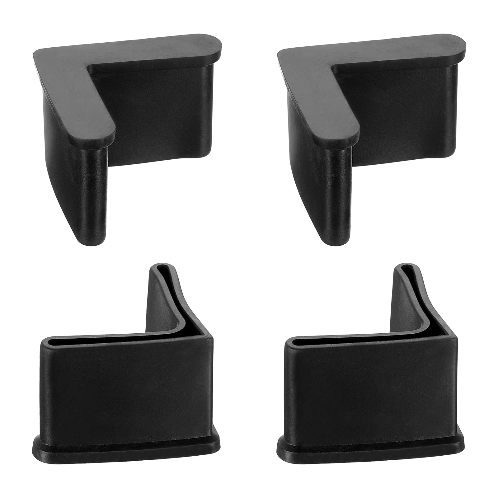 Uxcell 4Pack 1.38" x 1.38" Angle Iron Foot Pad L Shaped Plastic Leg Cap ...