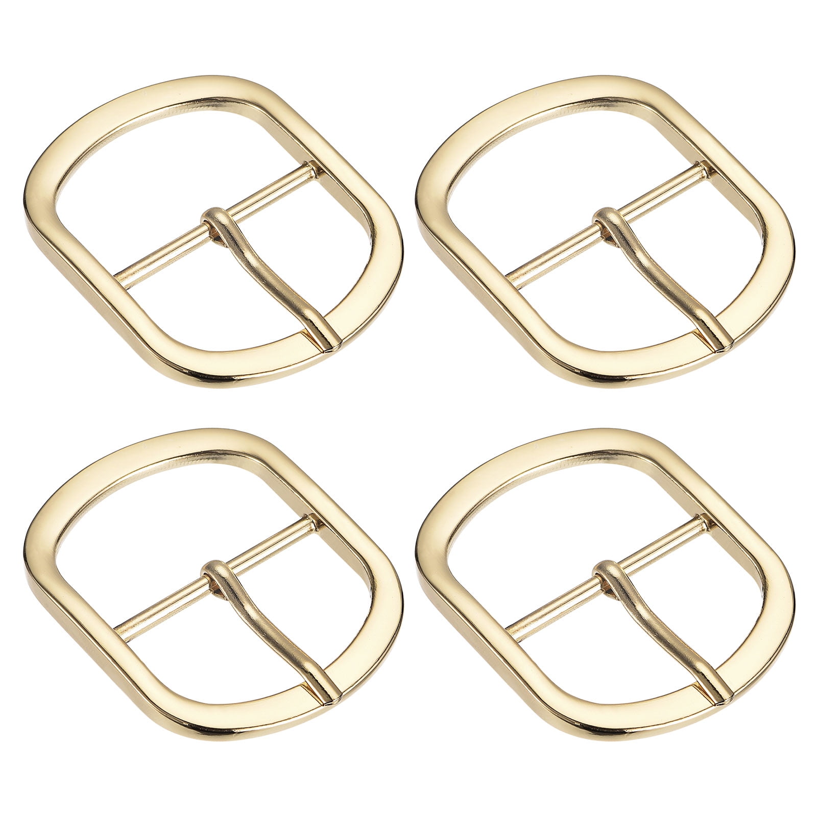 Uxcell 4Pack 1.5" Single Prong Belt Buckle Oval Center Bar Buckles for ...