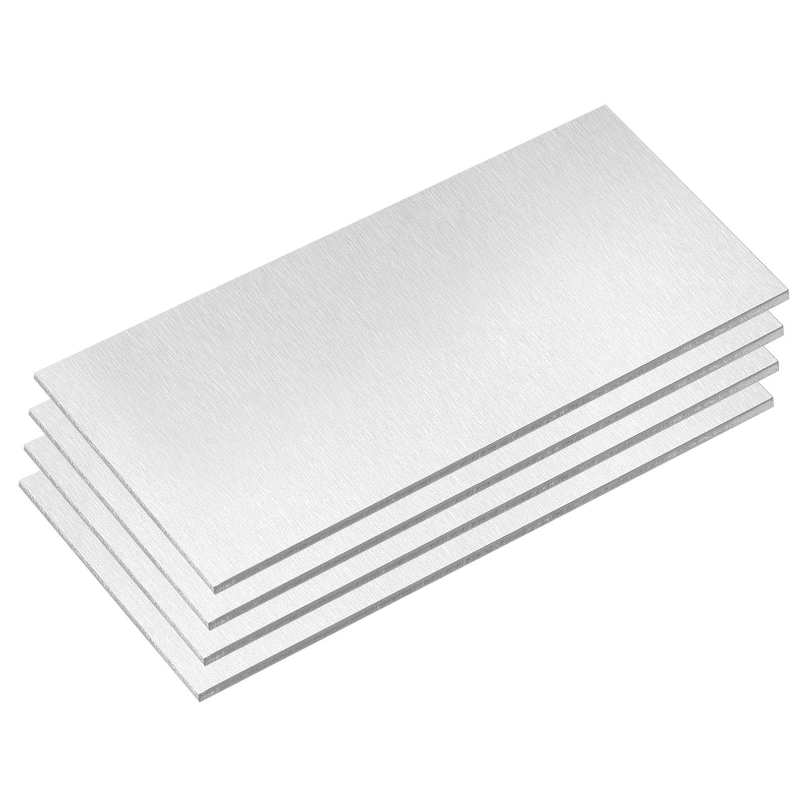 Uxcell 4Pack 100mm x 50mm x 3mm Rectangle 6061 Aluminum Sheet Flat ...