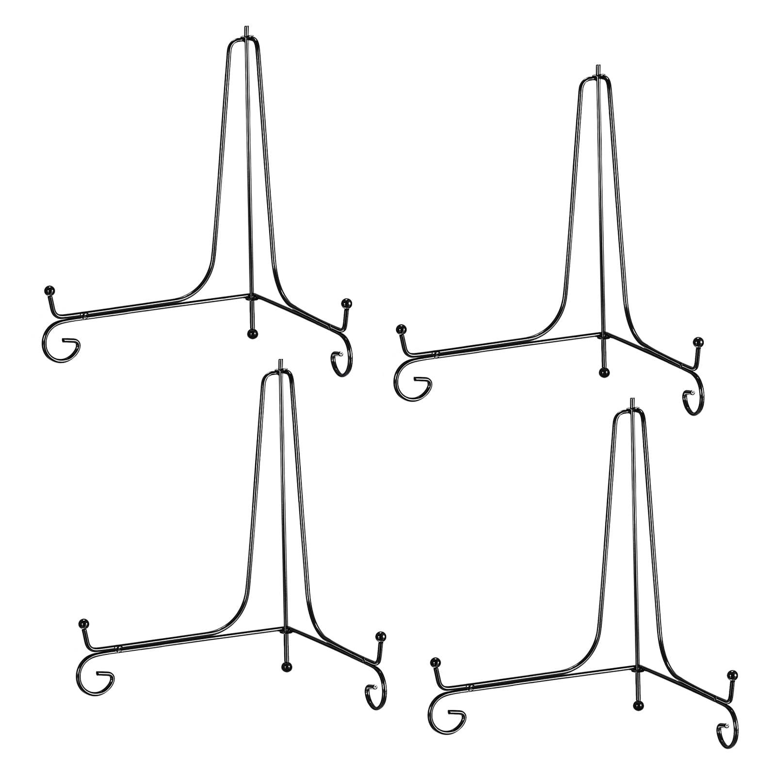 Uxcell 4Pack 12 Inch Plate Stands for Display Iron Folding Easel Plate ...