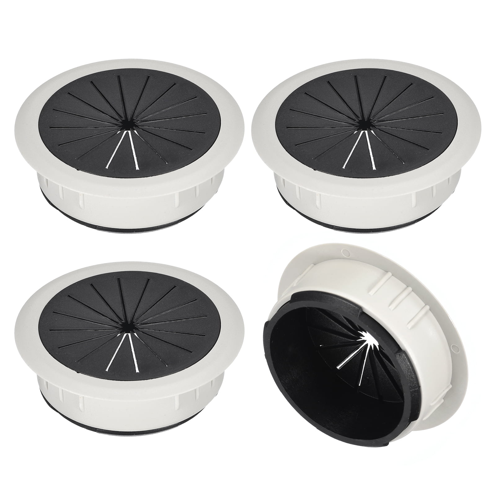 Uxcell 4Pack 2-3/8"(60mm) Cable Hole Cover ABS Desk Cable Wire Cord ...