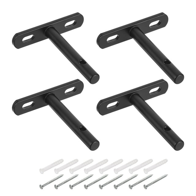 Uxcell 4Pack 3 Inch Wall Mounted Floating Shelf Brackets Blind Shelf ...
