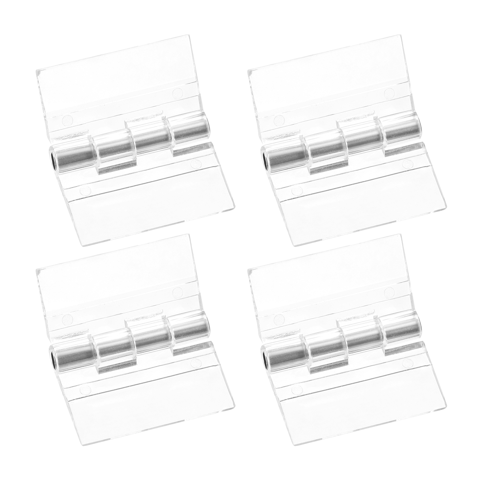 Uxcell 4Pack 30x34mm Acrylic Hinges Clear Folding Hinge with Metal ...