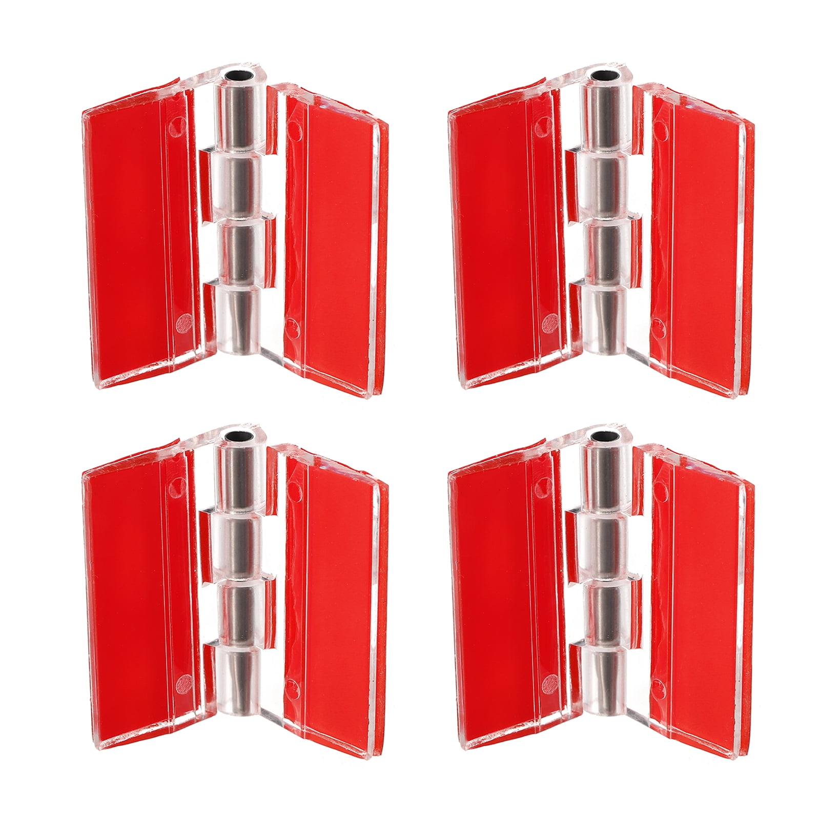 Uxcell 4Pack 30x35mm Acrylic Hinges Self Adhesive Clear Folding Hinge ...