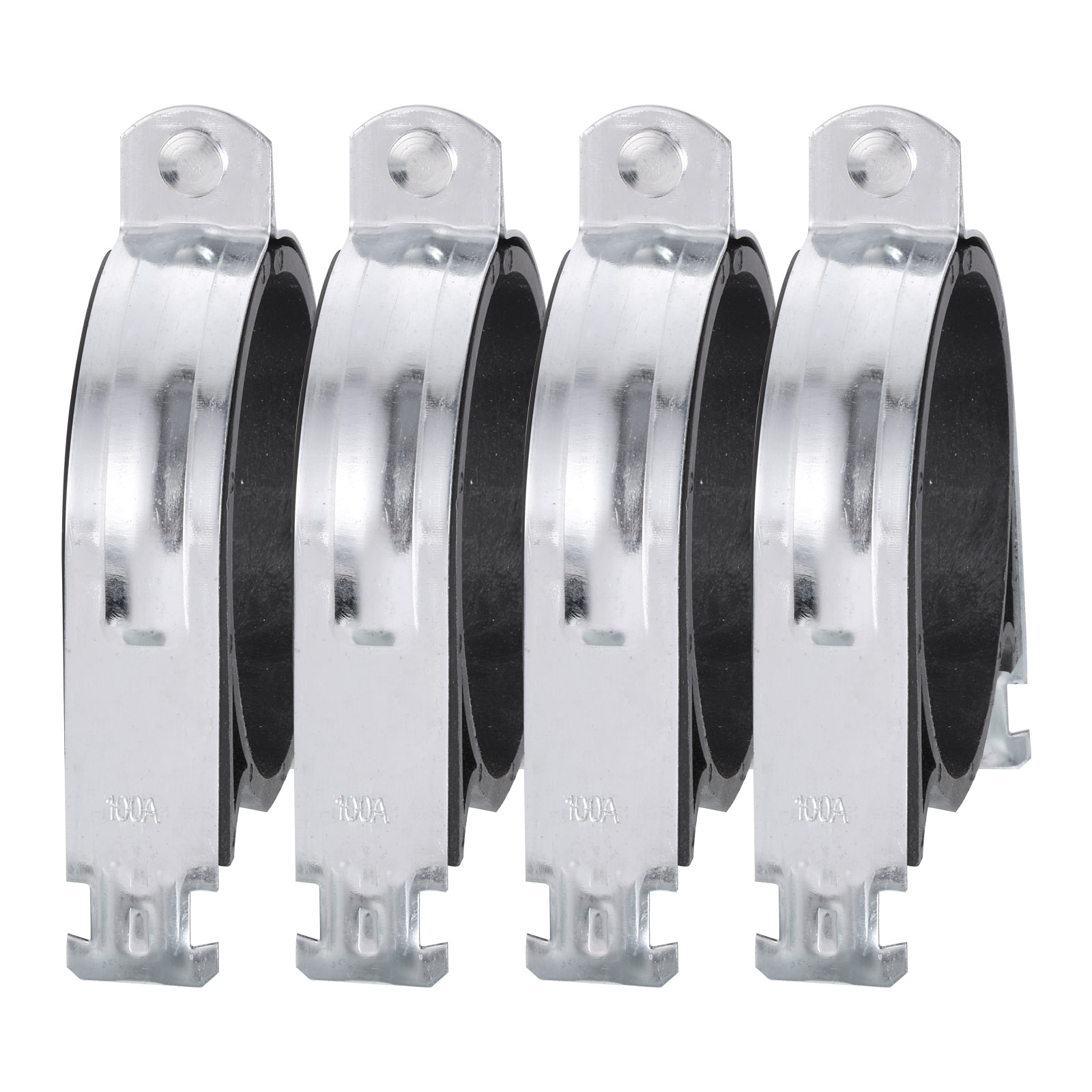 Uxcell 4Pack 4-31/64" Rubber Cushion Strut Clamp Rigid Steel Pipe Clamp ...