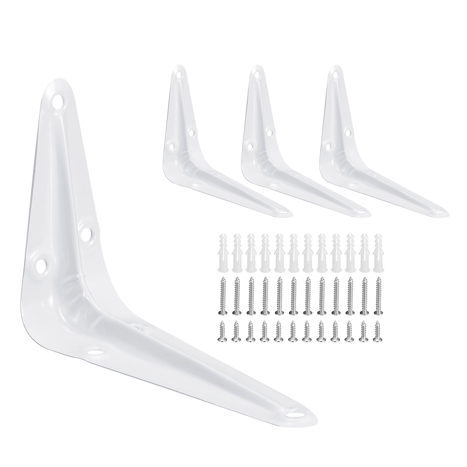 Uxcell Metal L Brackets Iron Floating Shelf Brackets Wall Angle Bracket ...