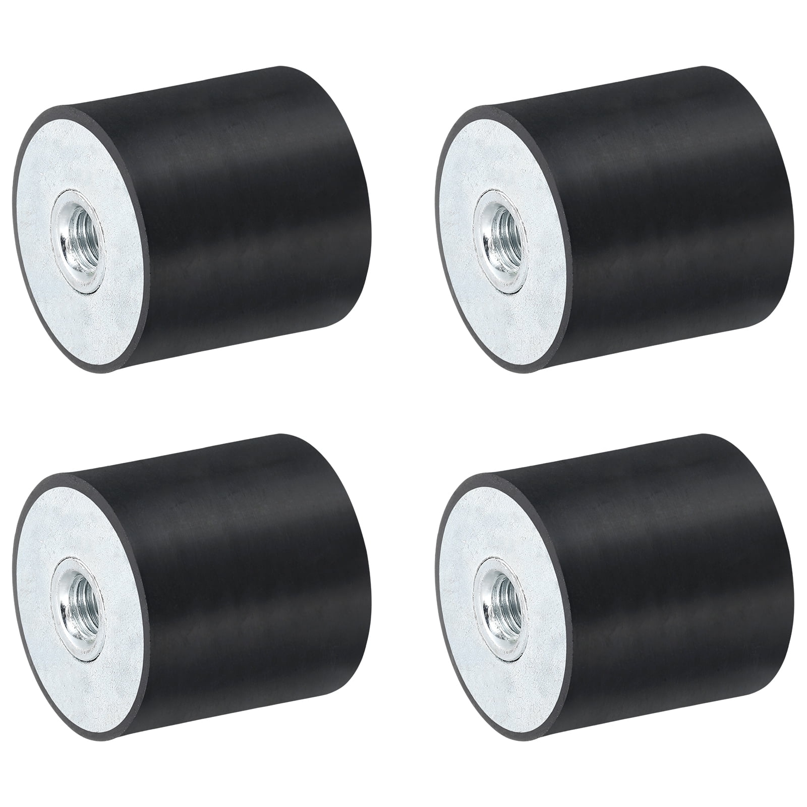 Uxcell 4Pack 40 x 40mm Rubber Female M10 Thread Isolator Replaces Anti ...