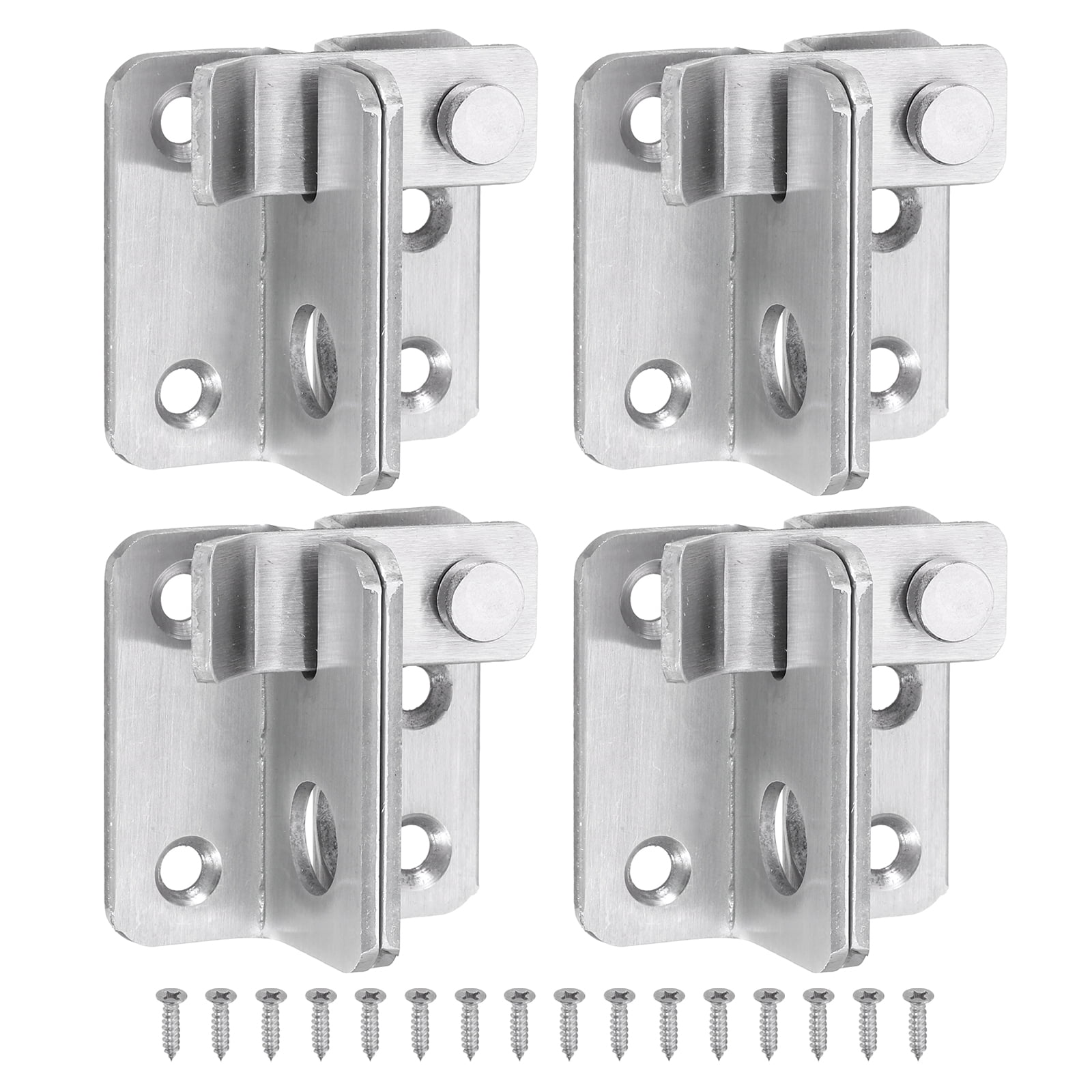 Uxcell 4Pack 45mm Stainless Steel Flip Gate Latch Door Slide Bolt Right ...