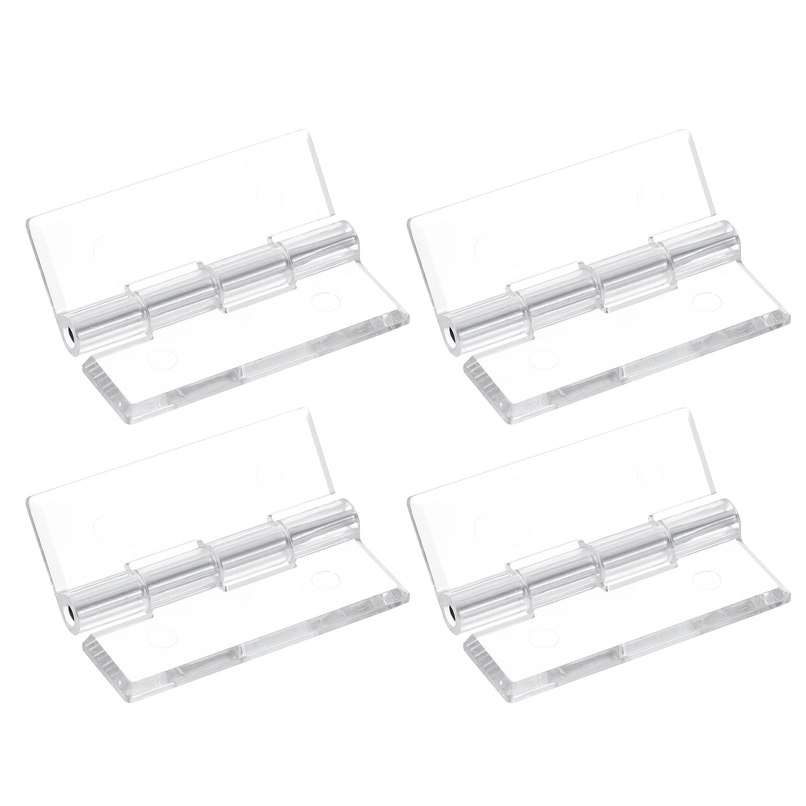 Uxcell 4Pack 45x35mm Acrylic Hinges Clear Folding Hinge with Metal ...