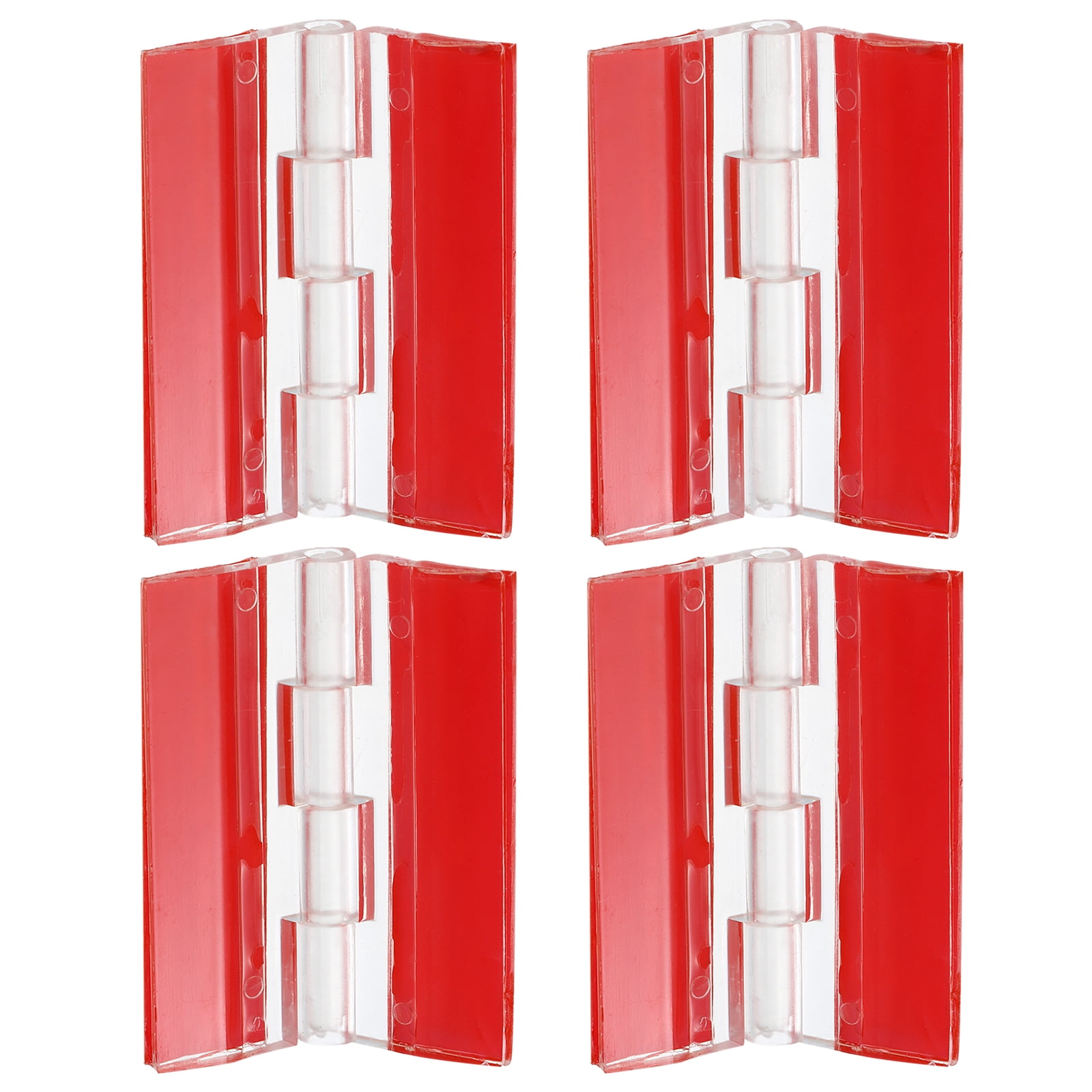 Uxcell 4Pack 45x35mm Acrylic Hinges Self Adhesive Clear Continuous ...