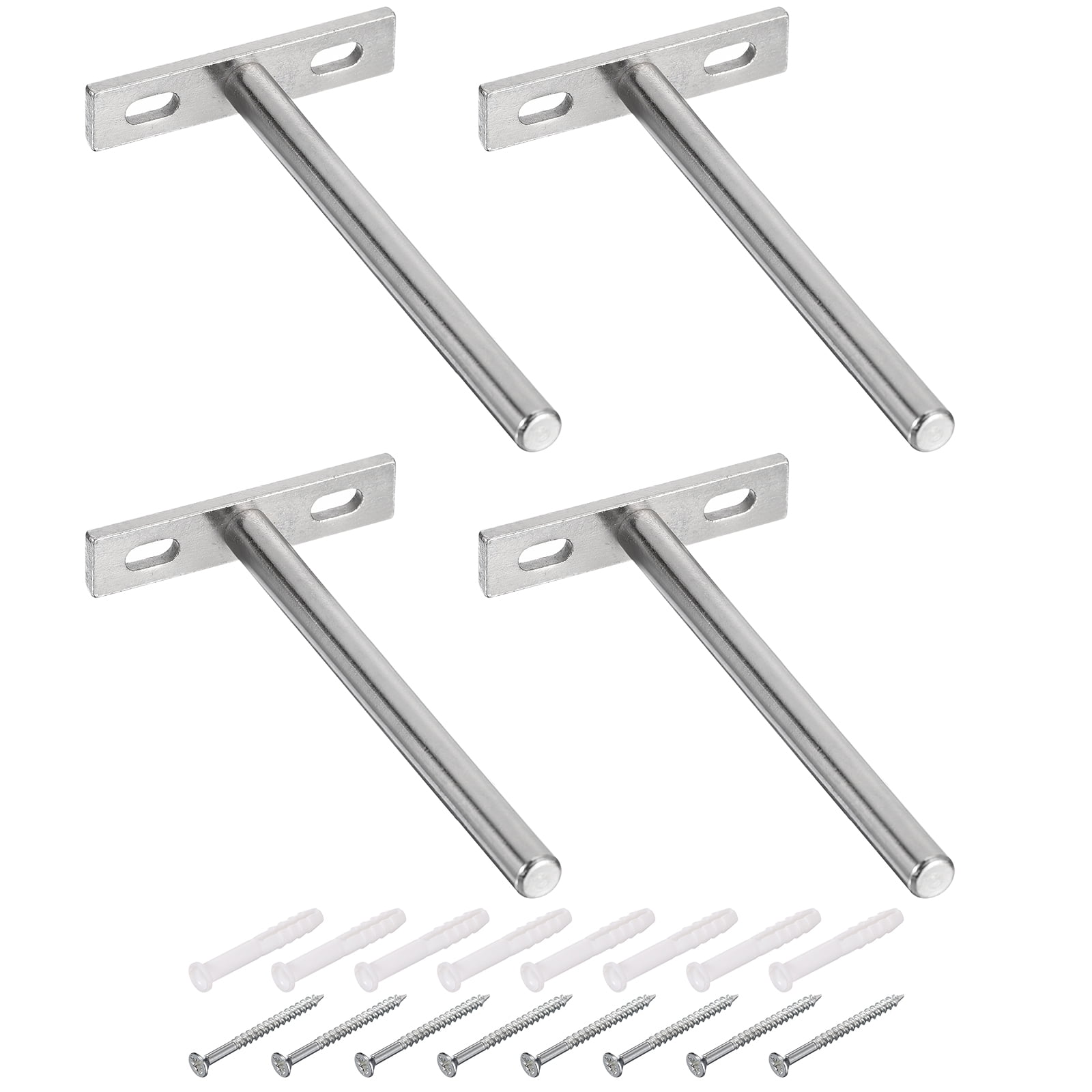 Uxcell 4Pack 5 Inch Wall Mounting Floating Shelf Bracket Blind Shelf ...