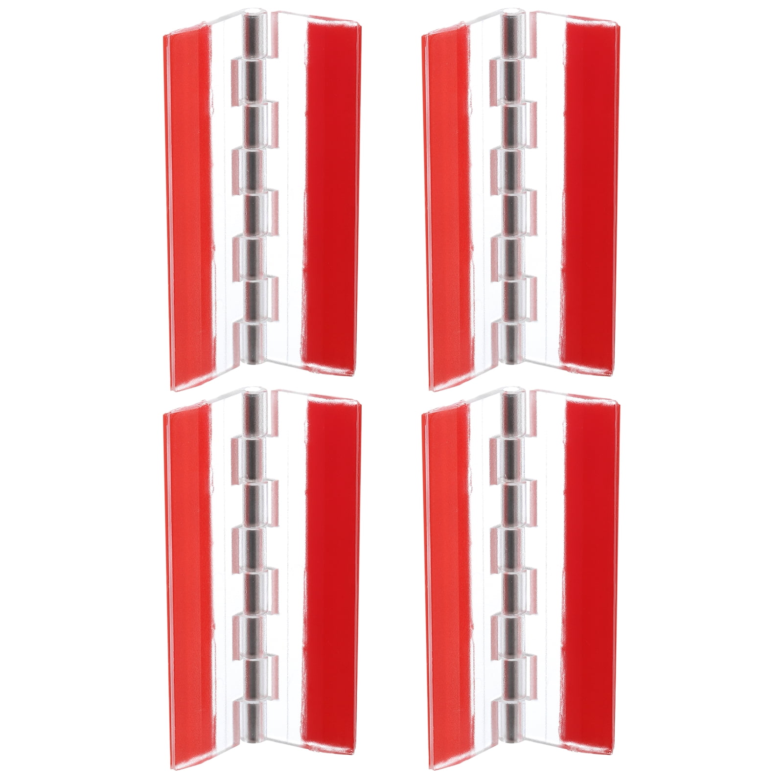 Uxcell 4Pack 75x45mm Acrylic Hinges Self Adhesive Clear Folding Hinge ...