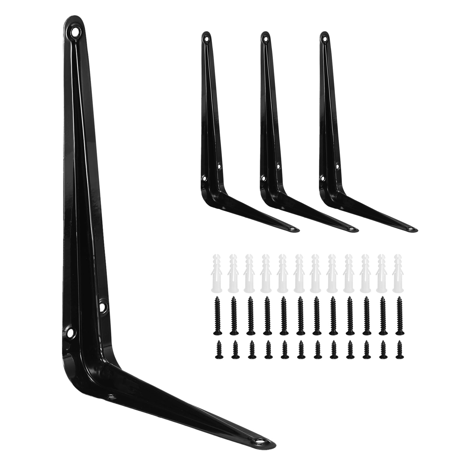 Uxcell Metal L Brackets Iron Floating Shelf Brackets Wall Angle Bracket ...