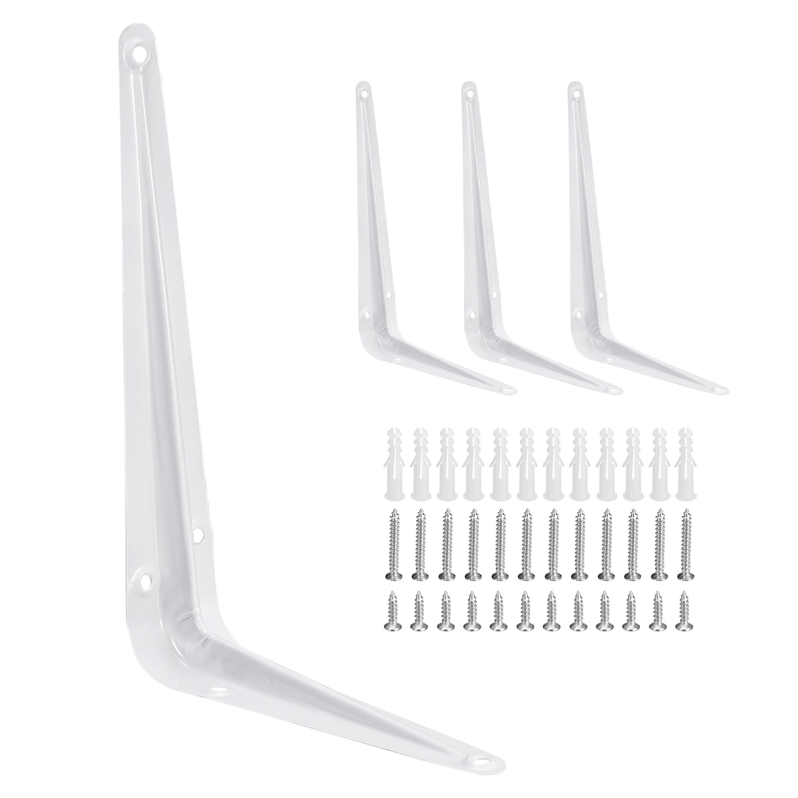 Uxcell Metal L Brackets Iron Floating Shelf Brackets Wall Angle Bracket ...