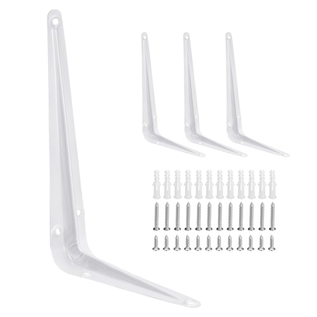 Uxcell 4Pack 8 x 6 Inch Shelf Bracket Metal L Brackets Floating Shelf ...