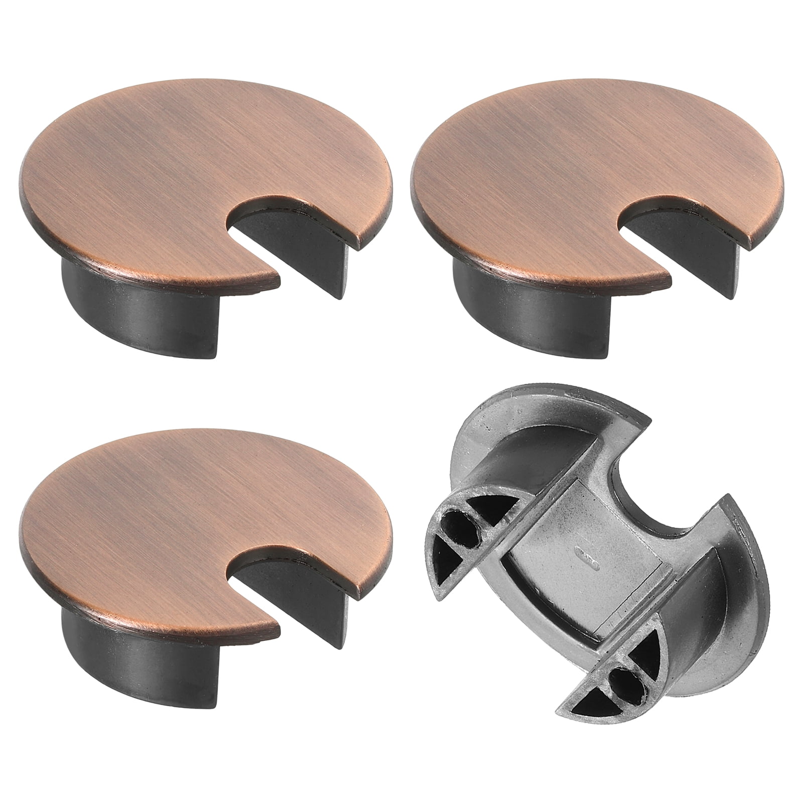 Uxcell 4Pack Cable Hole Cover 1-3/8" Zinc Alloy Desk Cable Cord Grommet ...