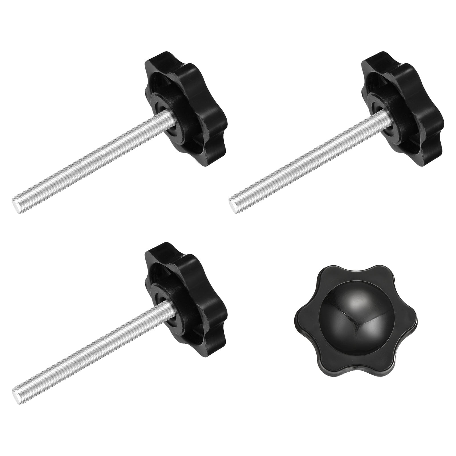 Uxcell 4Pack Clamping Screw Knob, M5 x 45mm Hex Shaped Star Knob for ...