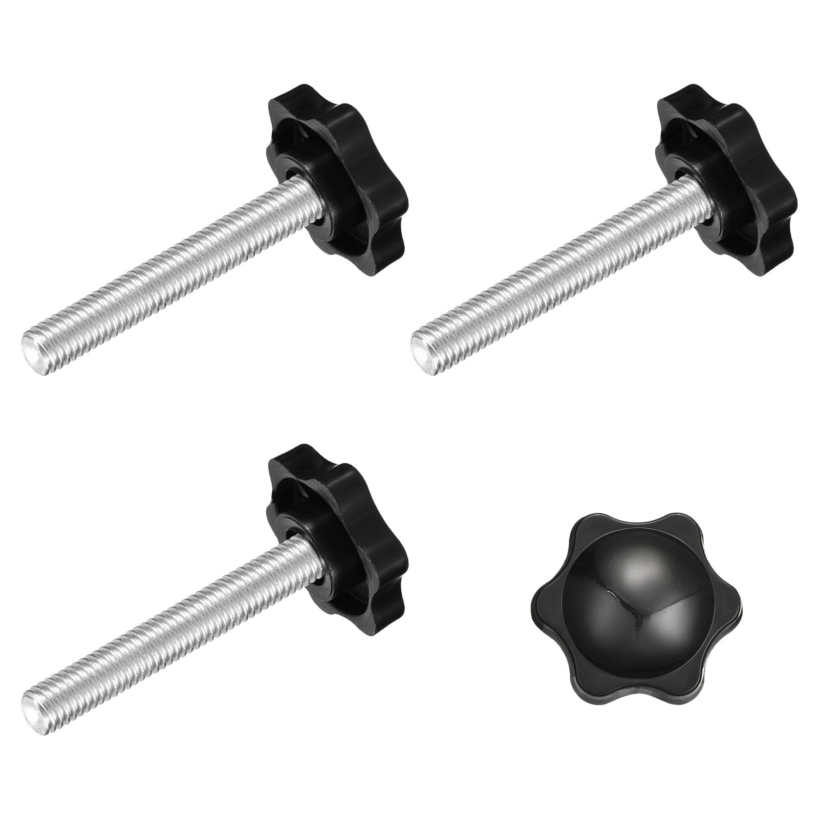 Uxcell 4Pack Clamping Screw Knob, M8 x 50mm Hex Shaped Star Knob for ...