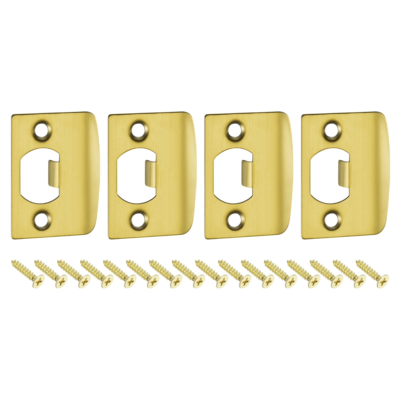 Uxcell 4Pack Door Strike Plate, 57mm x 45mm Stainless Steel Latch ...