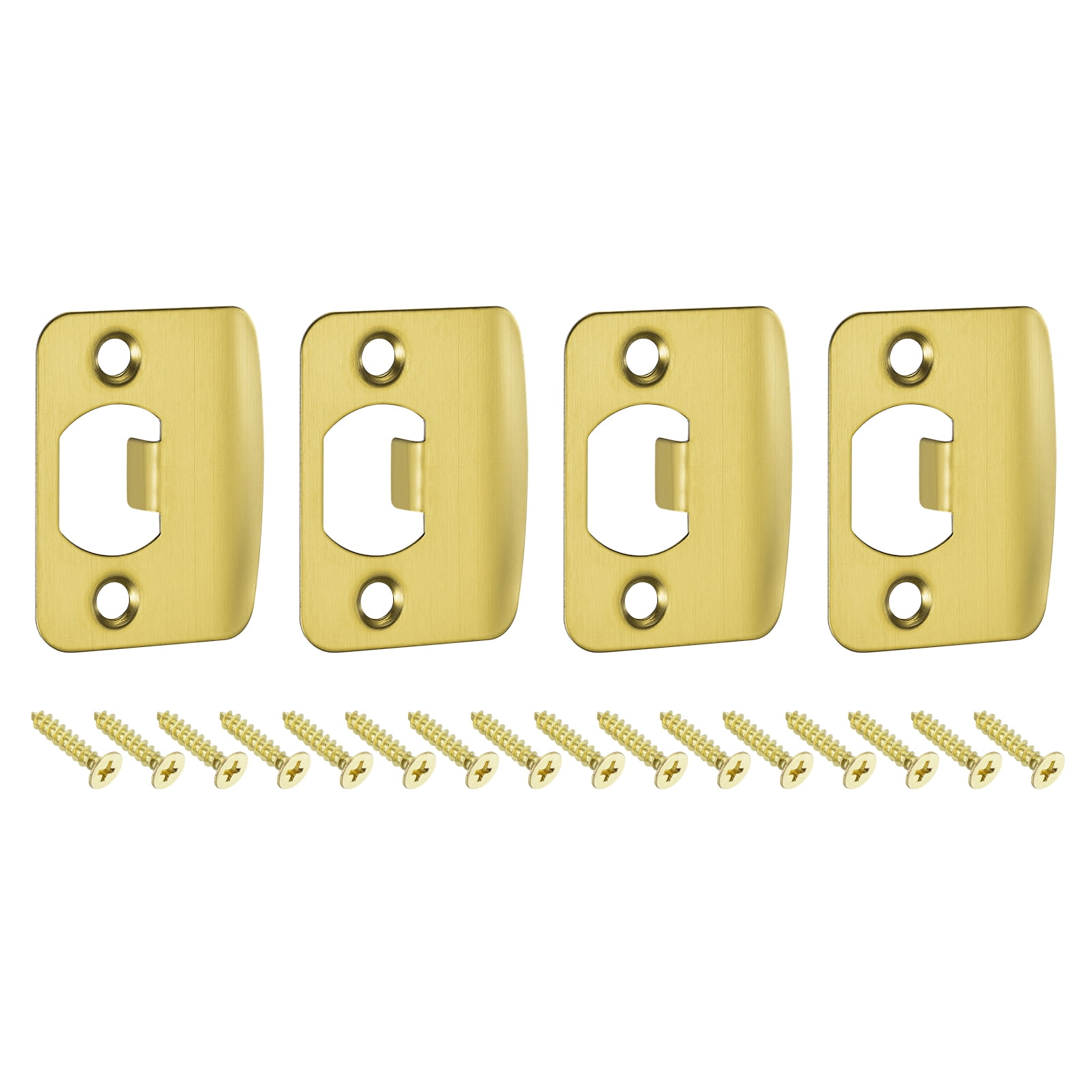 Uxcell 4Pack Door Strike Plate, 57mm x 45mm Stainless Steel Latch ...