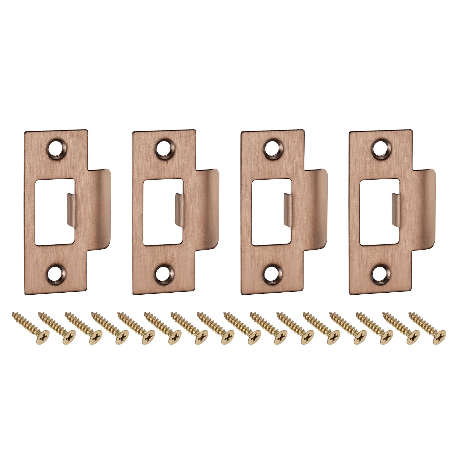 Uxcell 4Pack Door Strike Plate, 70mm x 40.3mm Stainless Steel Latch ...