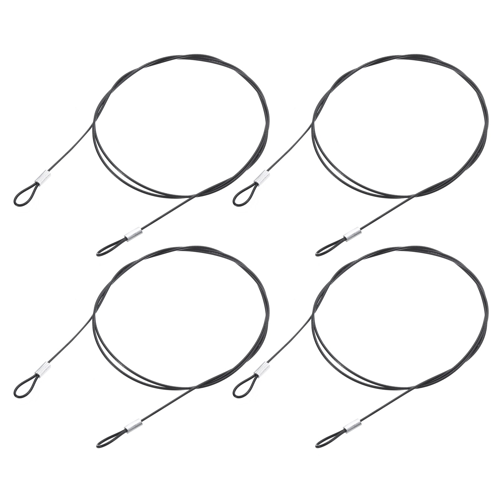 Uxcell 4Pack Lanyard Cable, 100cmx1.5mm Stainless Steel Vinyl Coated ...