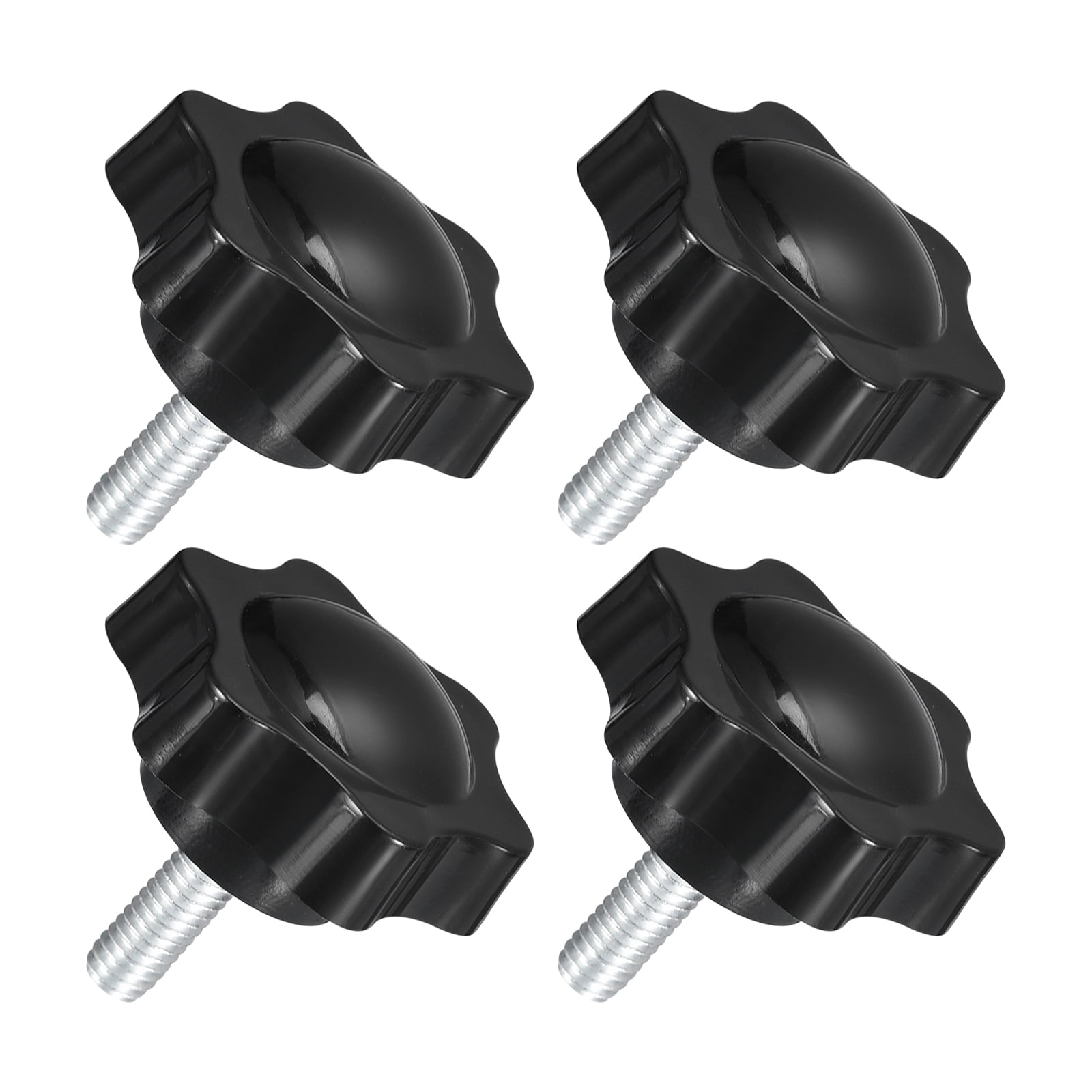 Uxcell 4Pack M6 x 16mm Star Knobs Plastic Hex Shaped Hand Clamping Knob Screw - Walmart.com