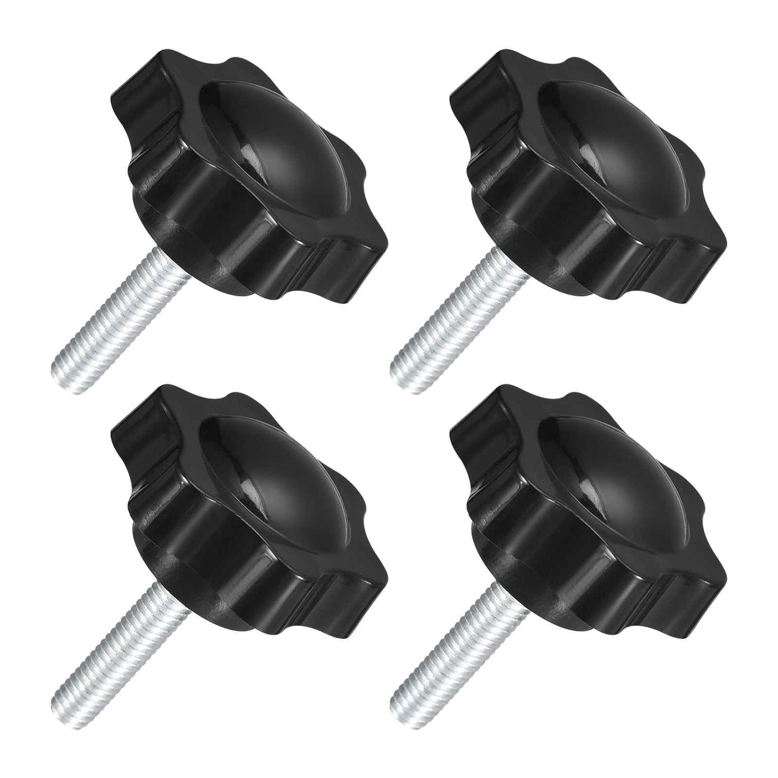 Uxcell 4Pack M6 x 25mm Star Knobs Plastic Hex Shaped Hand Clamping Knob ...