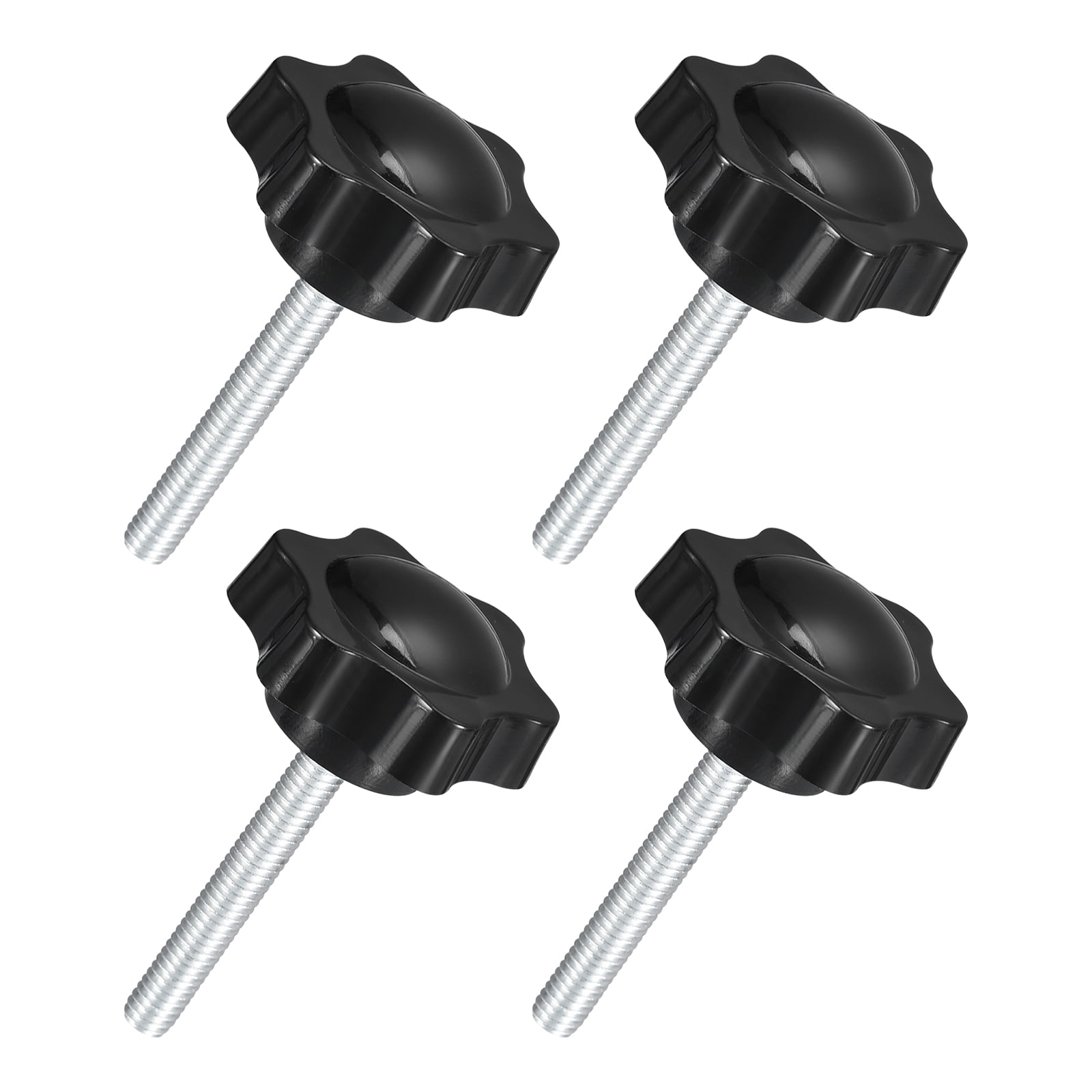 Uxcell 4Pack M6 x 40mm Star Knobs Plastic Hex Shaped Hand Clamping Knob ...