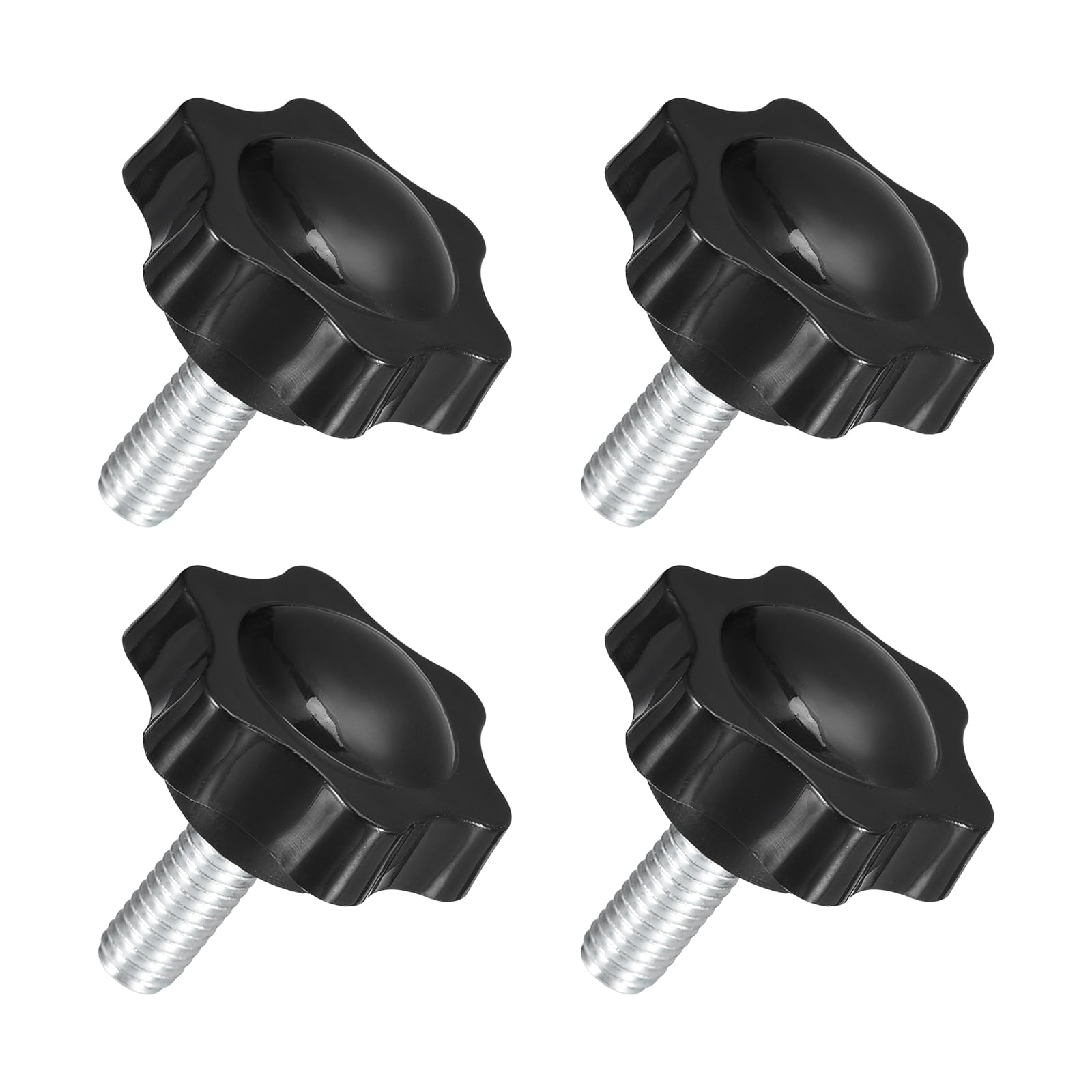 Uxcell 4Pack M8 x 20mm Star Knobs Plastic Hex Shaped Hand Clamping Knob Screw - Walmart.com