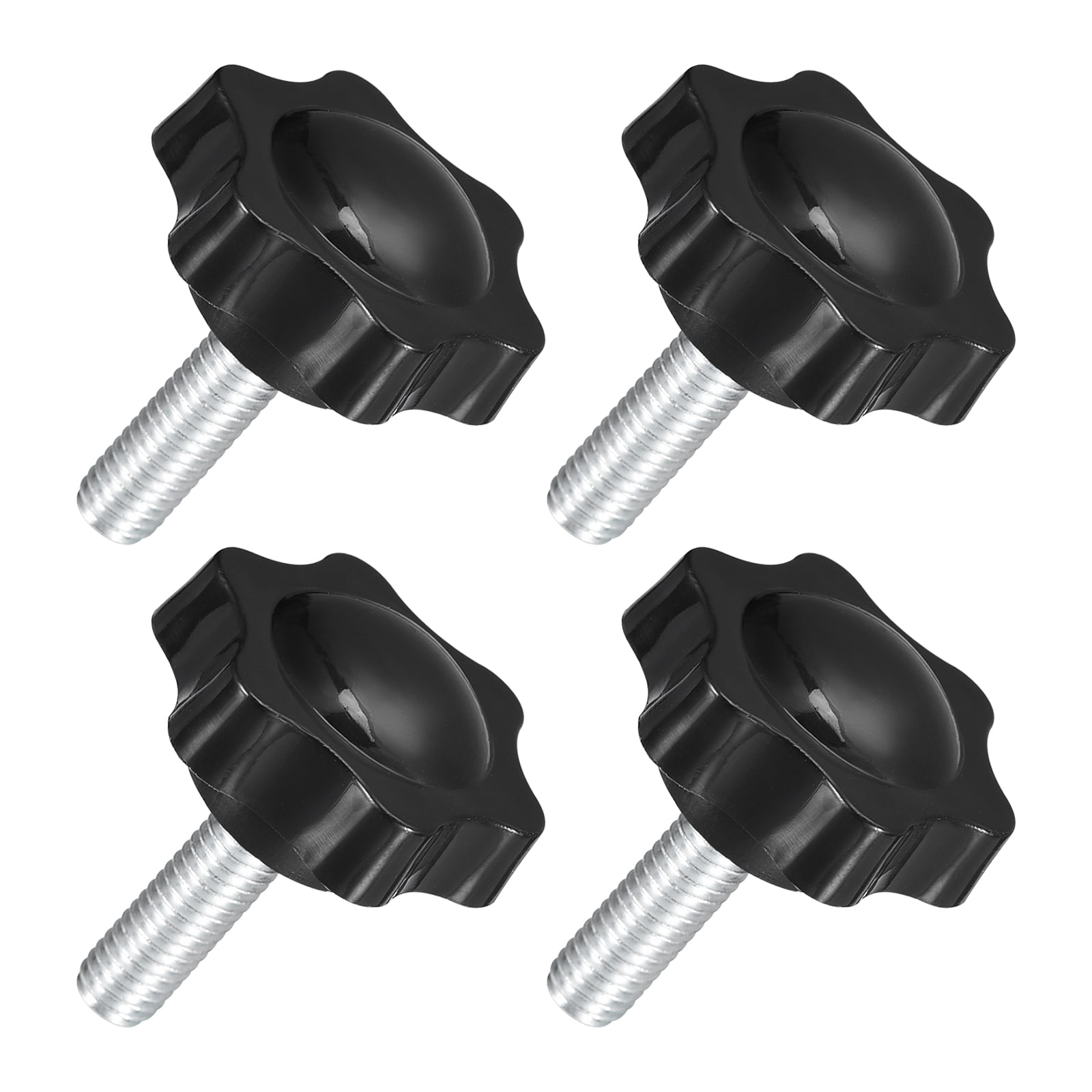 Uxcell 4Pack M8 x 25mm Star Knobs Plastic Hex Shaped Hand Clamping Knob Screw - Walmart.com