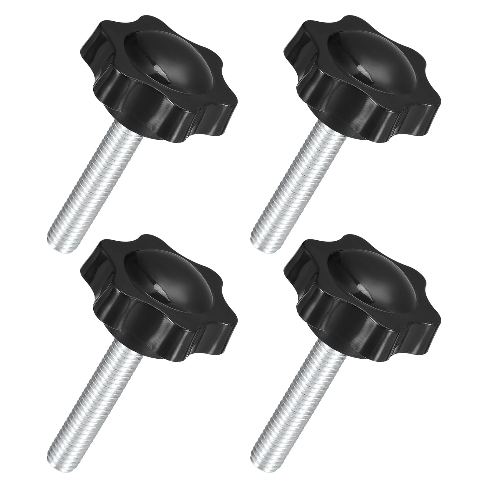 Uxcell 4Pack M8 x 40mm Star Knobs Plastic Hex Shaped Hand Clamping Knob ...