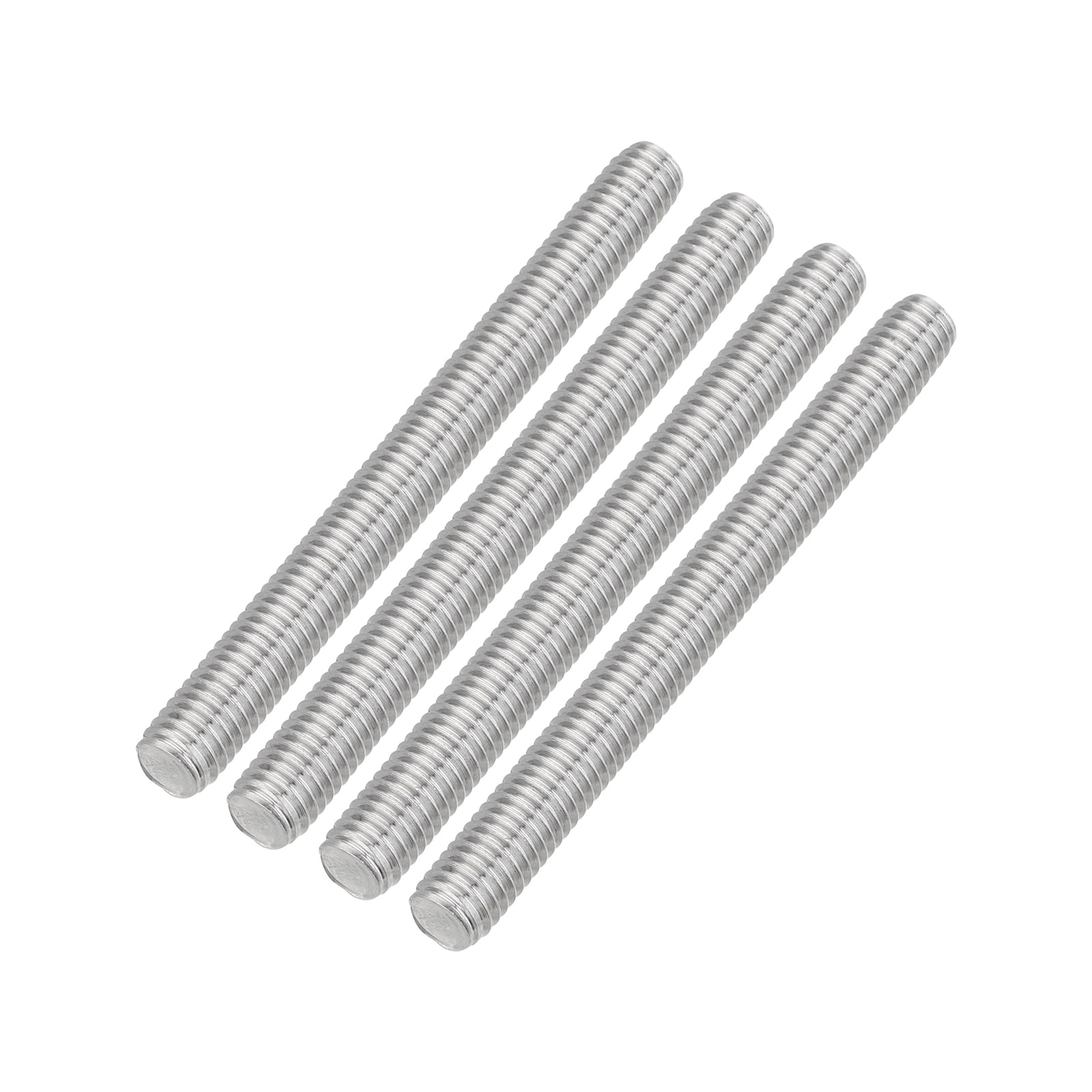 Uxcell 4Pack M8 x 80mm 1.25mm Pitch 304 Stainless Steel Fully Threaded ...
