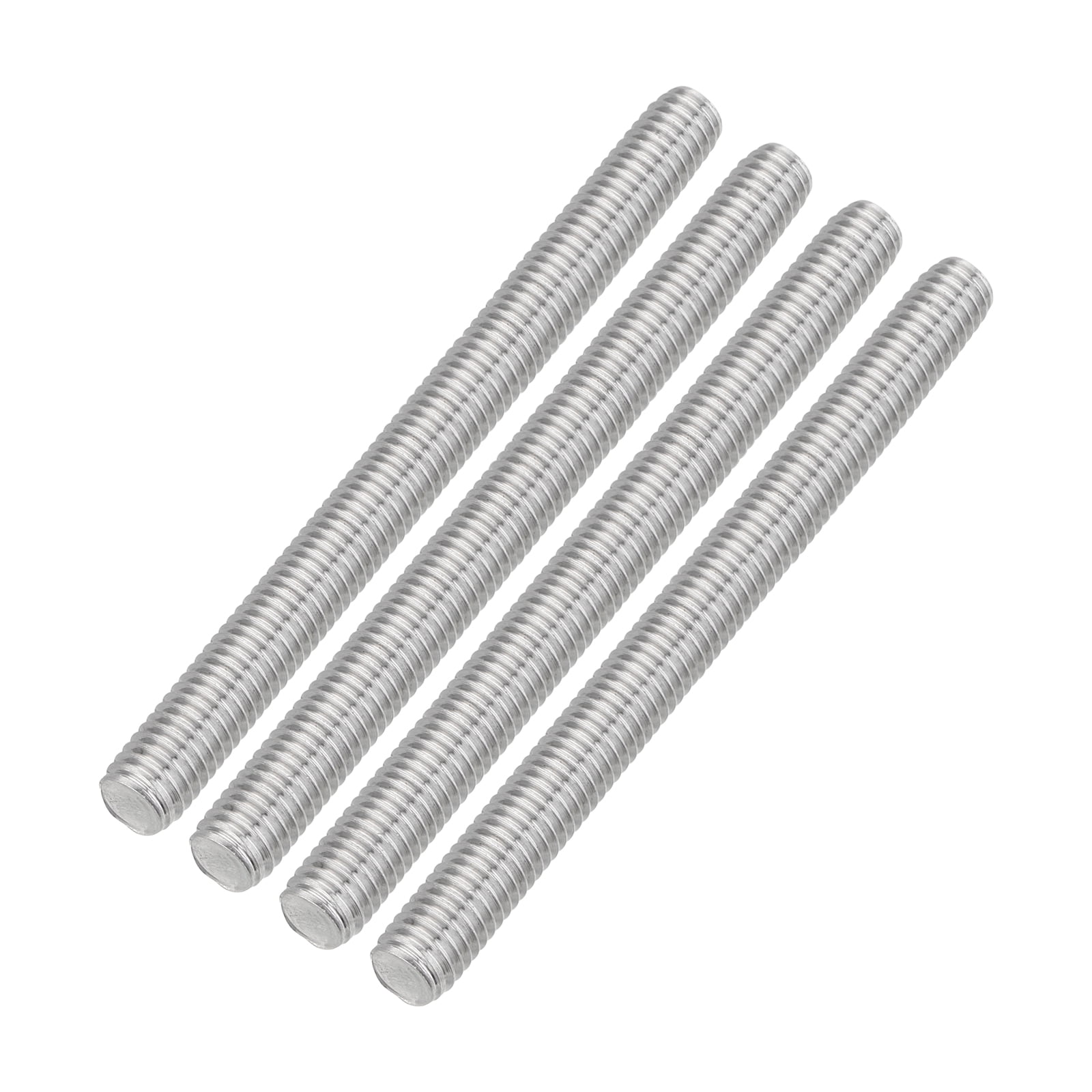 Uxcell 4Pack M8 x 90mm 1.25mm Pitch 304 Stainless Steel Fully Threaded ...