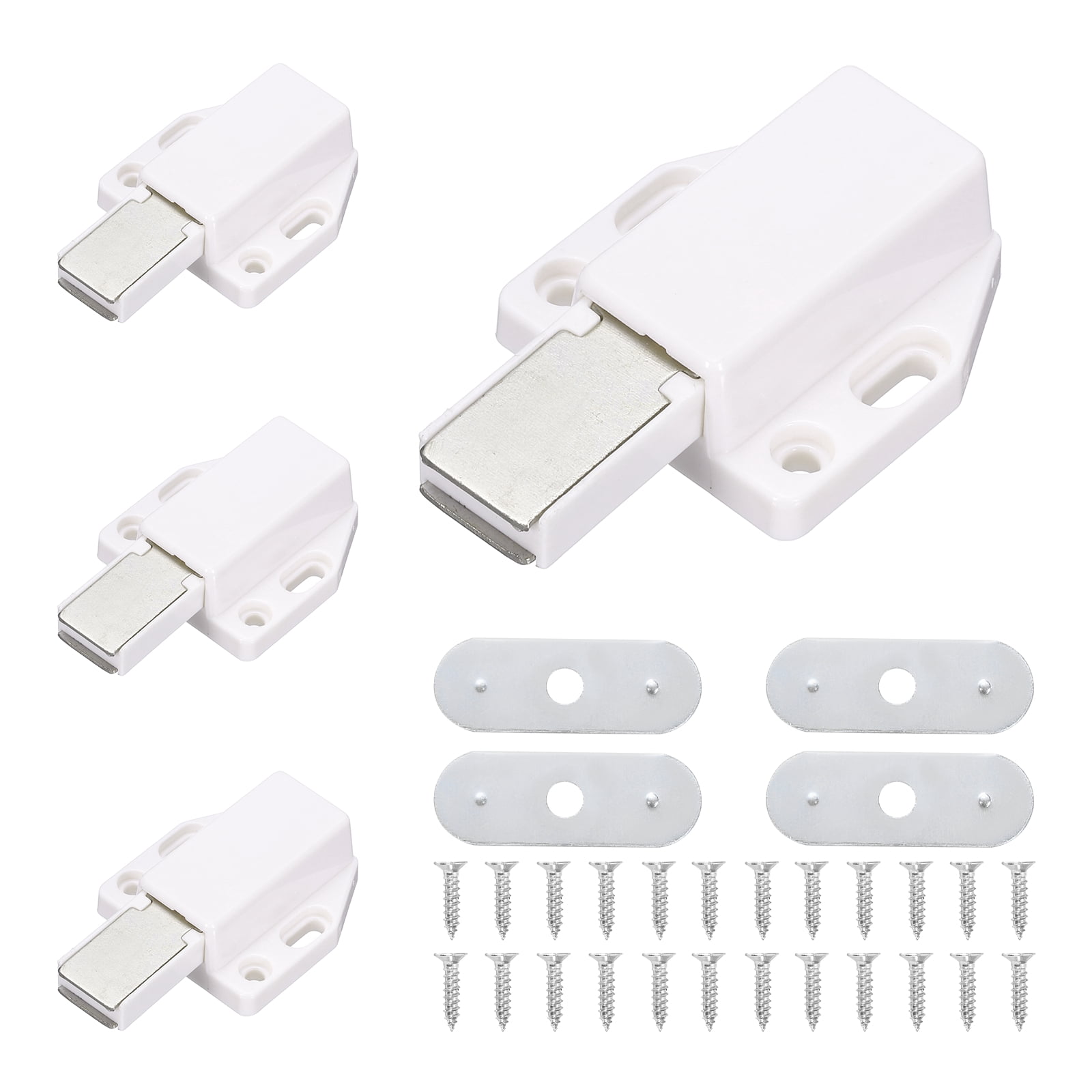 Uxcell 4Pack Magnetic Touch Latches, Push to Open Magnet Pressure Touch ...