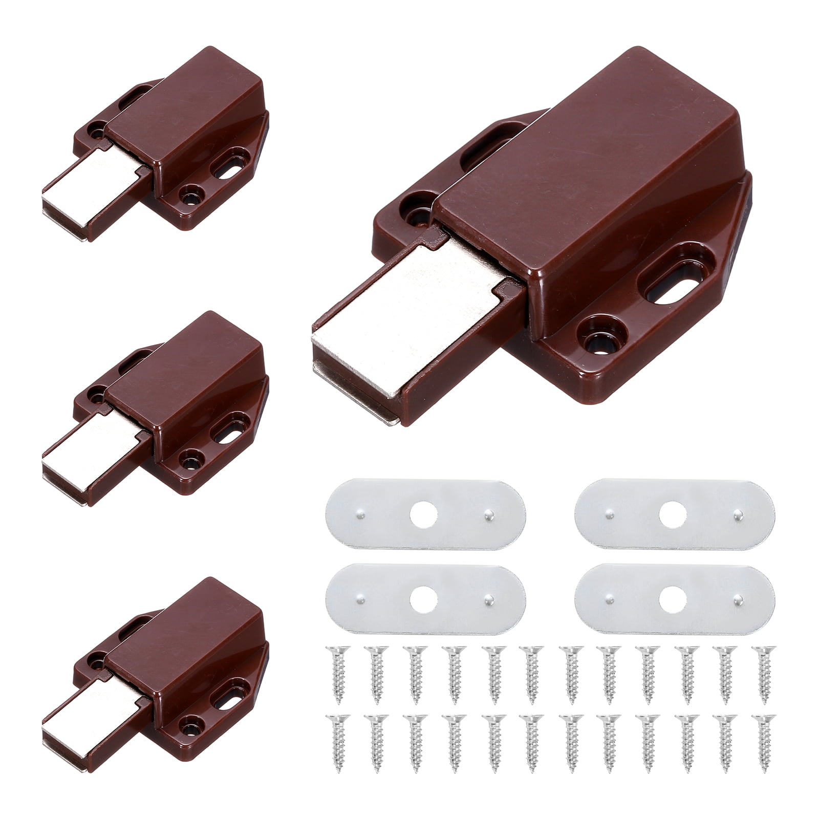 Uxcell 4Pack Magnetic Touch Latches, Push to Open Magnet Pressure Touch ...