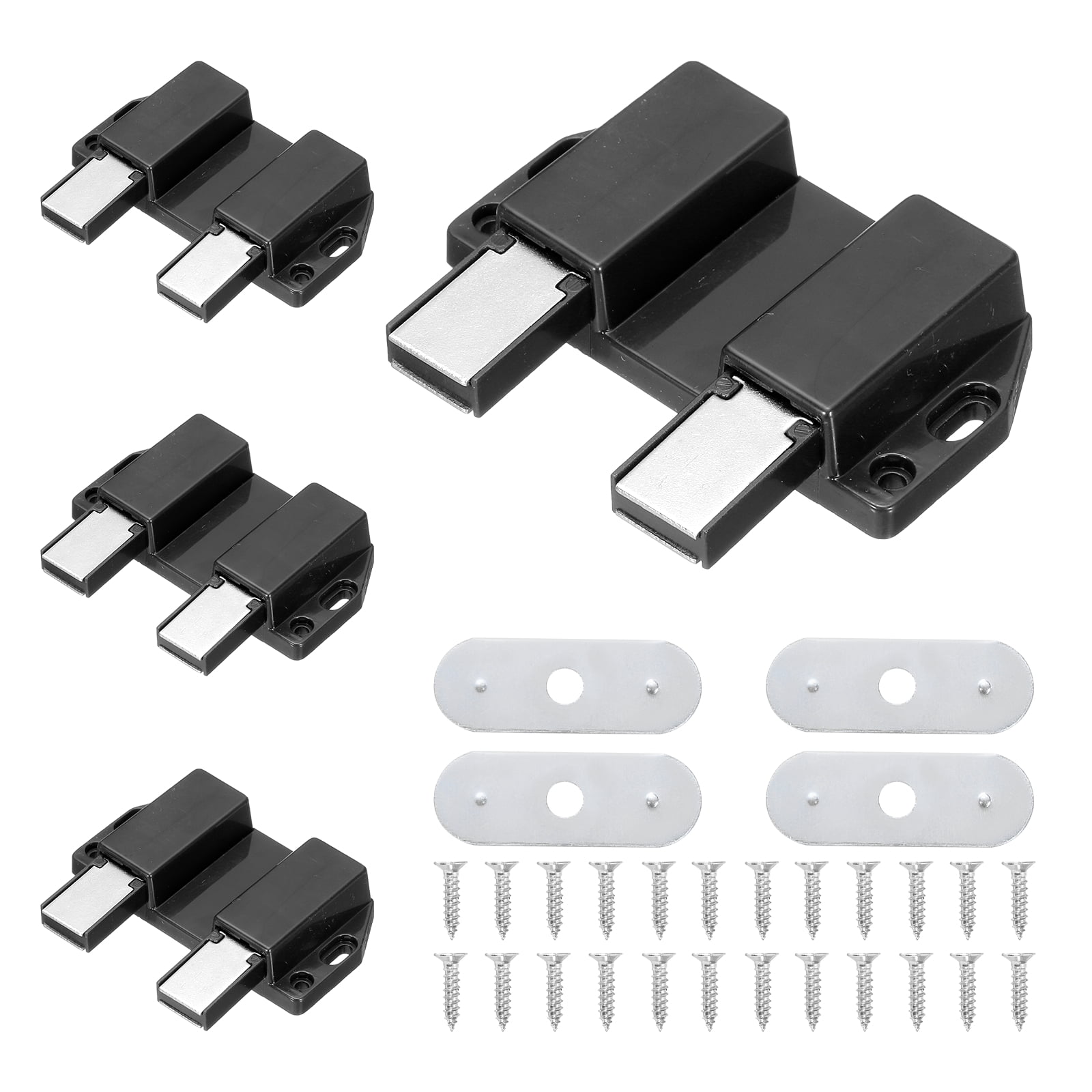 Uxcell 4Pack Magnetic Touch Latches, Push to Open Magnet Pressure Touch ...