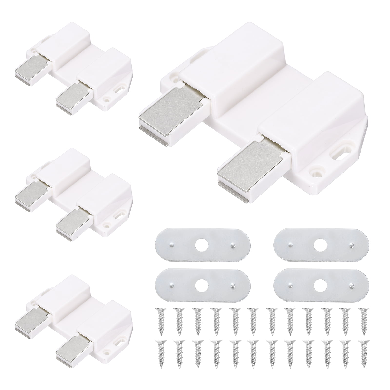 Uxcell 4Pack Magnetic Touch Latches, Push to Open Magnet Pressure Touch ...