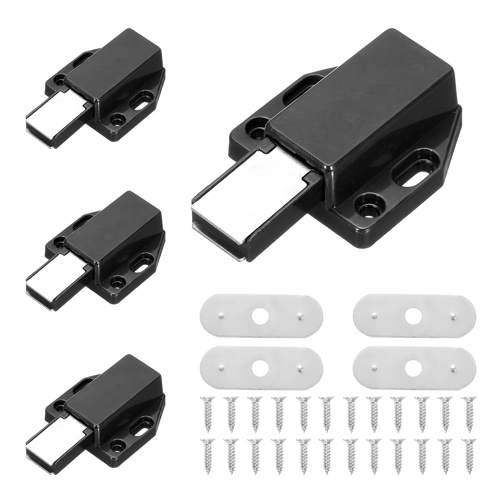 Uxcell 4Pack Magnetic Touch Latches, Push to Open Magnet Pressure Touch ...