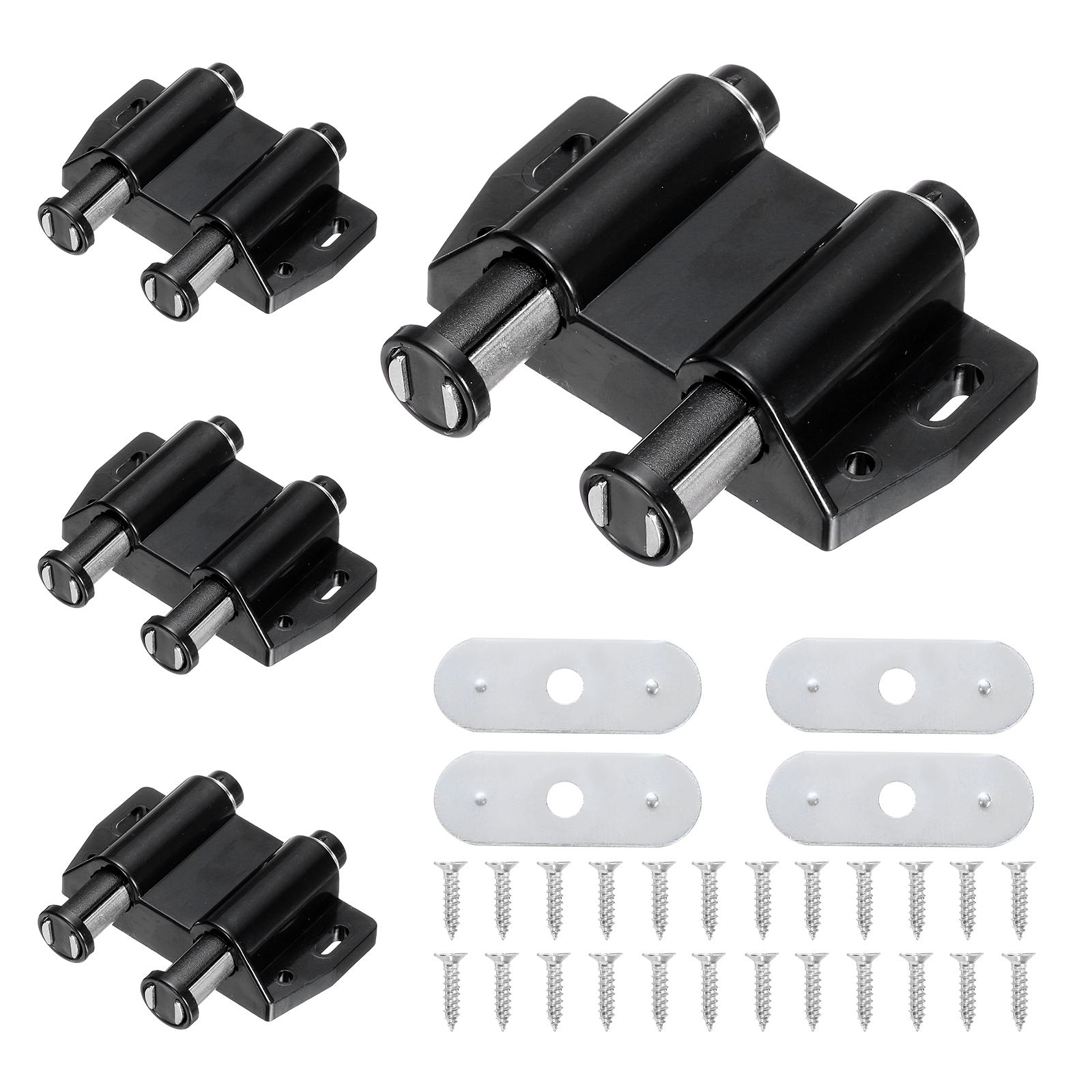 Uxcell 4Pack Magnetic Touch Latches, Push to Open Magnet Pressure Touch ...