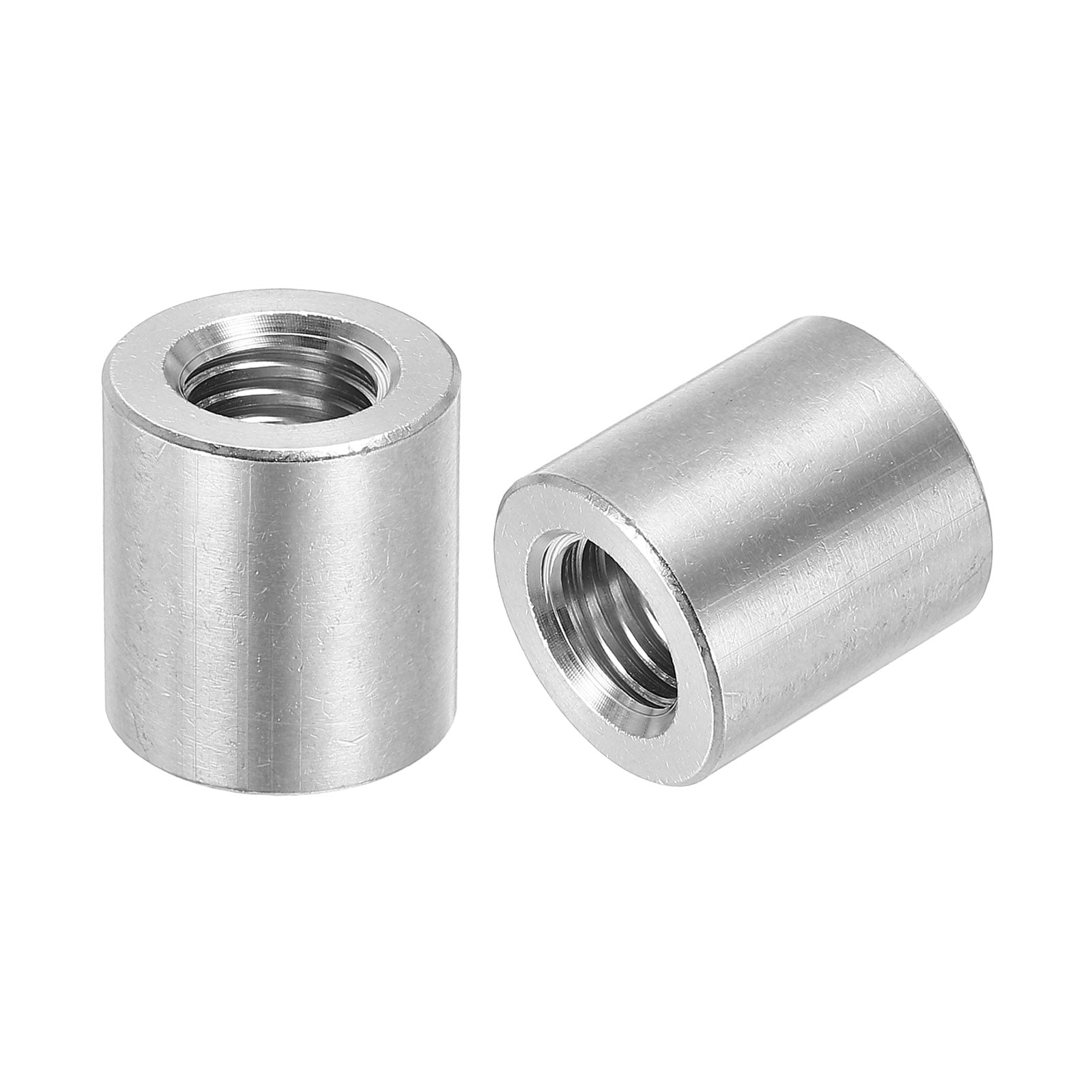 Uxcell 4Pack Round Connector Nuts, M12x20x20mm Coupling Nut Sleeve Rod ...