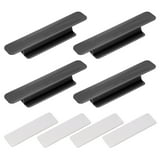 Uxcell 4Pack Self Stick Handles, Black Plastic Self Adhesive Instant ...