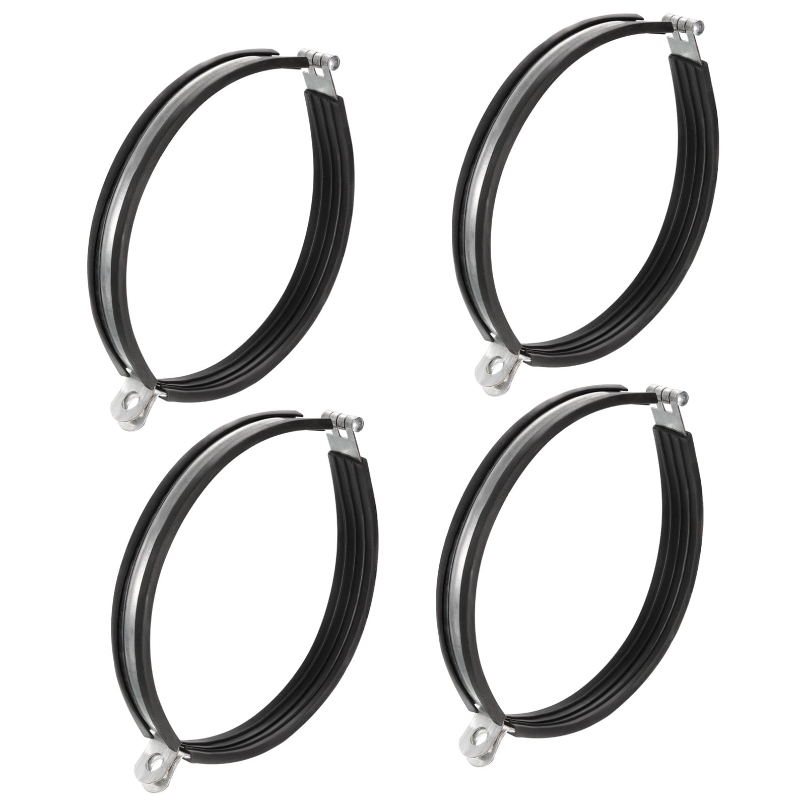 Uxcell 4Pack Split Ring Hanger Pipe Straps Rubber Cushion Pipe Support ...