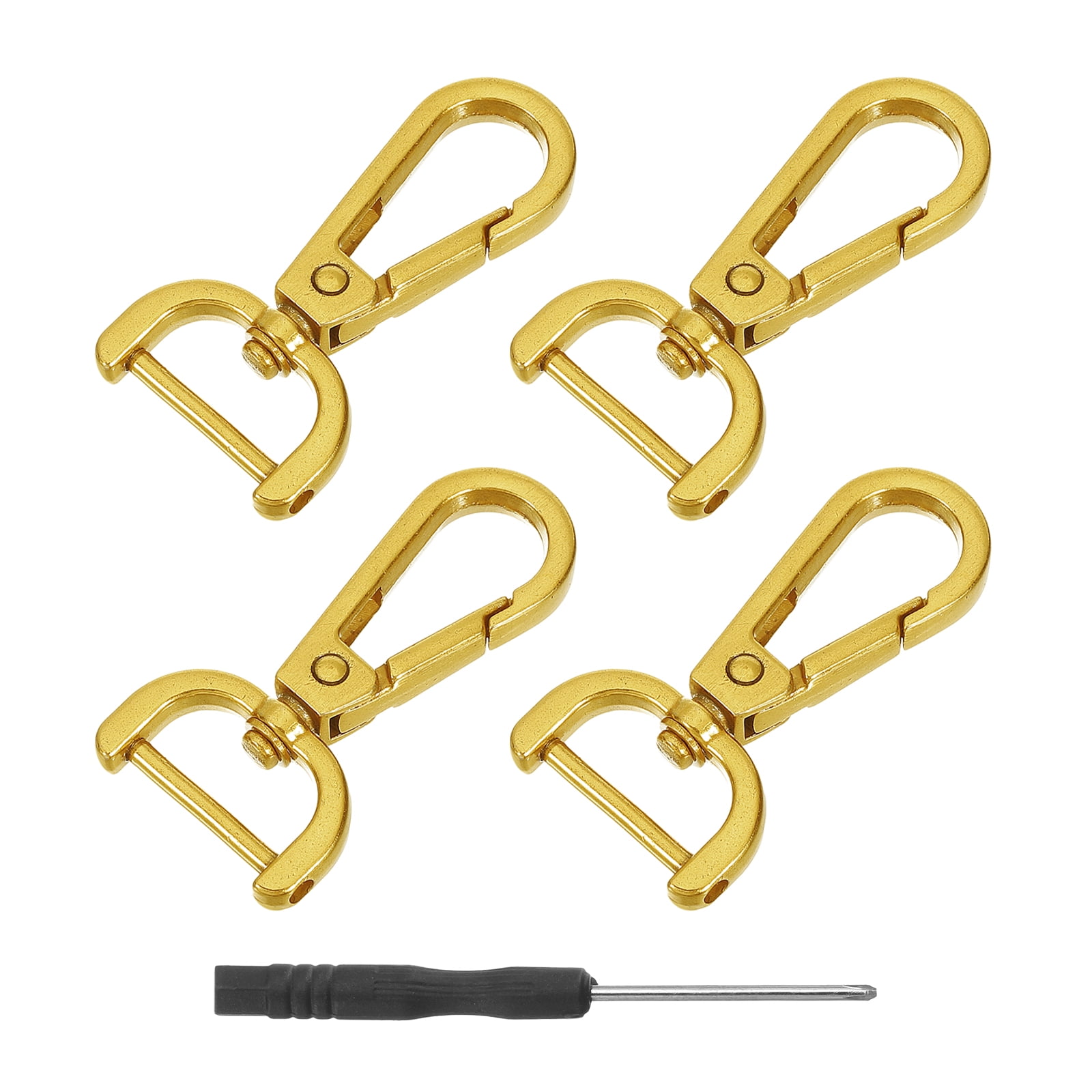 Uxcell 4Pack Swivel Clasps, 0.6" Detachable Snap Hook with Screwdriver ...